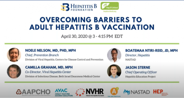 Webinar Recording: Overcoming Barriers to Adult Hepatitis B Vaccination - NACCHO